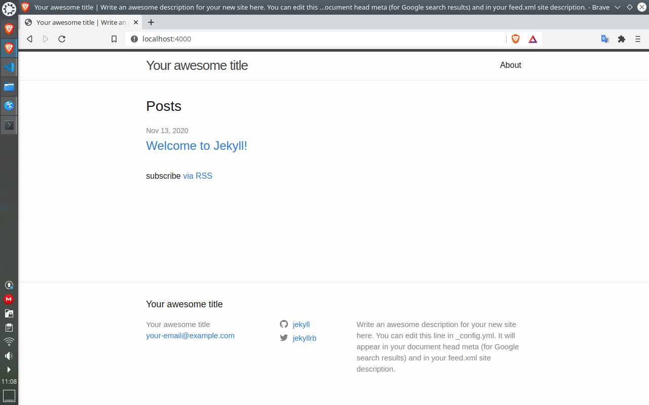 Portfolio personal - Como crear un sitio web con Jekyll en Ubuntu